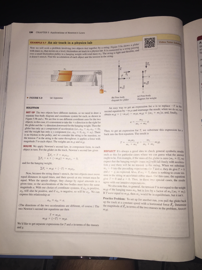 Solved 130 CHAPTER 5 plications of Newton's Laws EXAMPLE 5.7 | Chegg.com