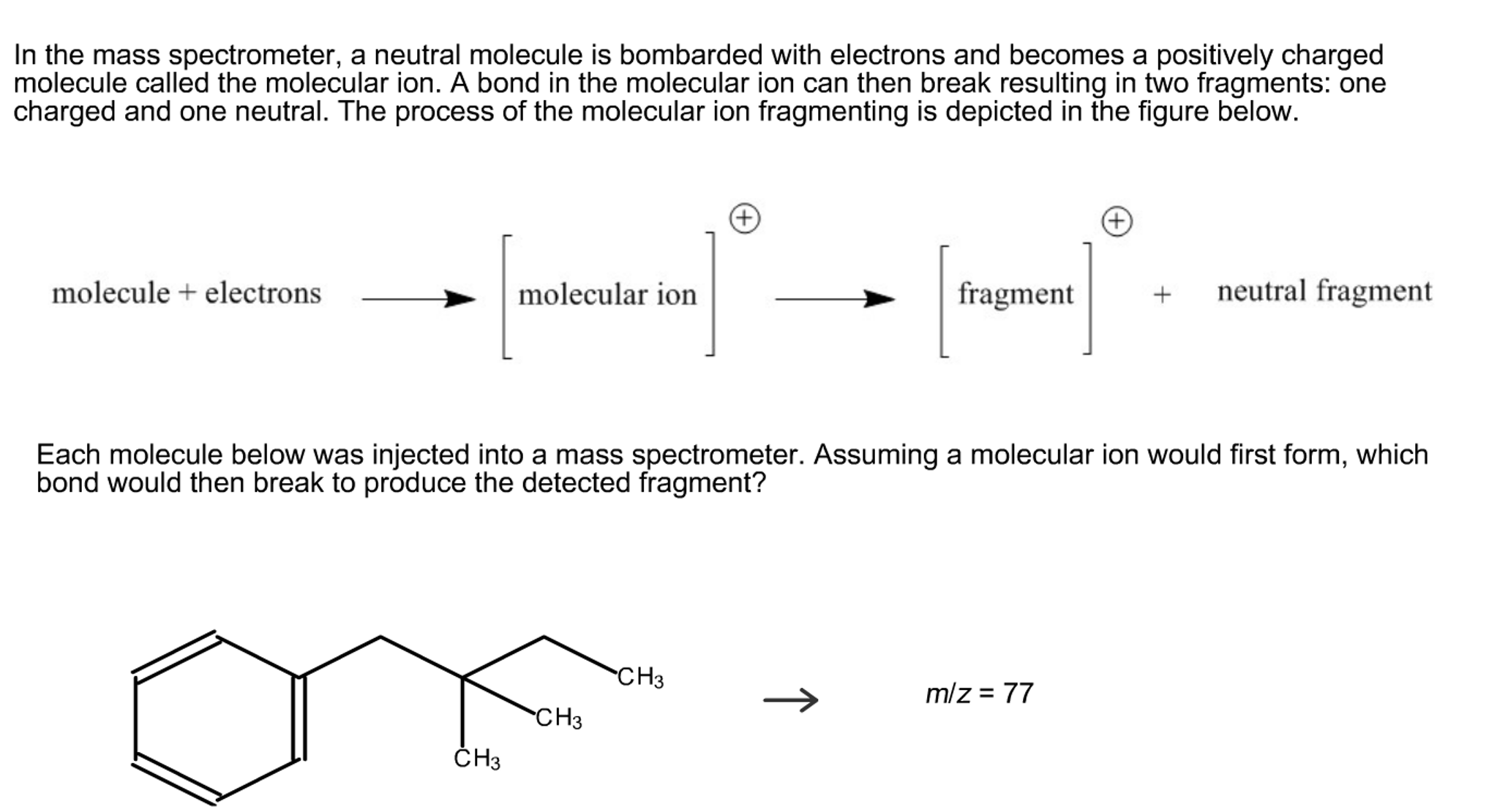 Solved In the mass spectrometer, a neutral molecule is | Chegg.com