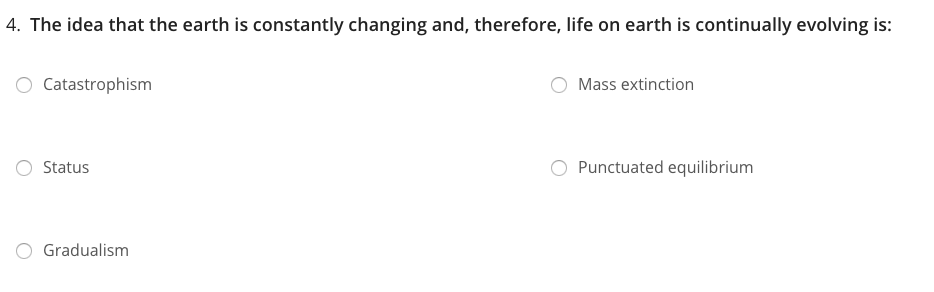 Solved The idea that the earth is constantly changing and, | Chegg.com