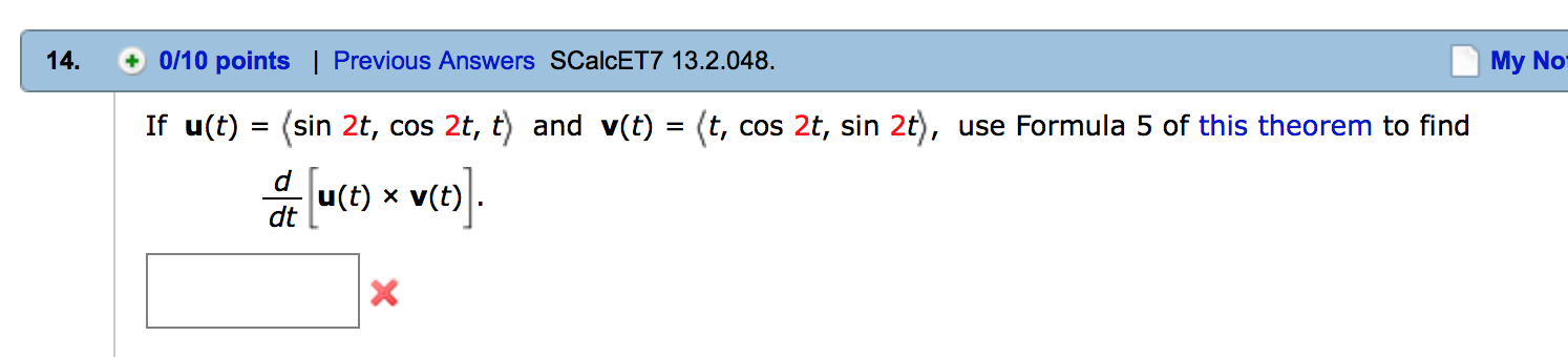 Solved If u(t) = (sin 2t, cos 2t, t) and v(t) = (t, cos 2t, | Chegg.com