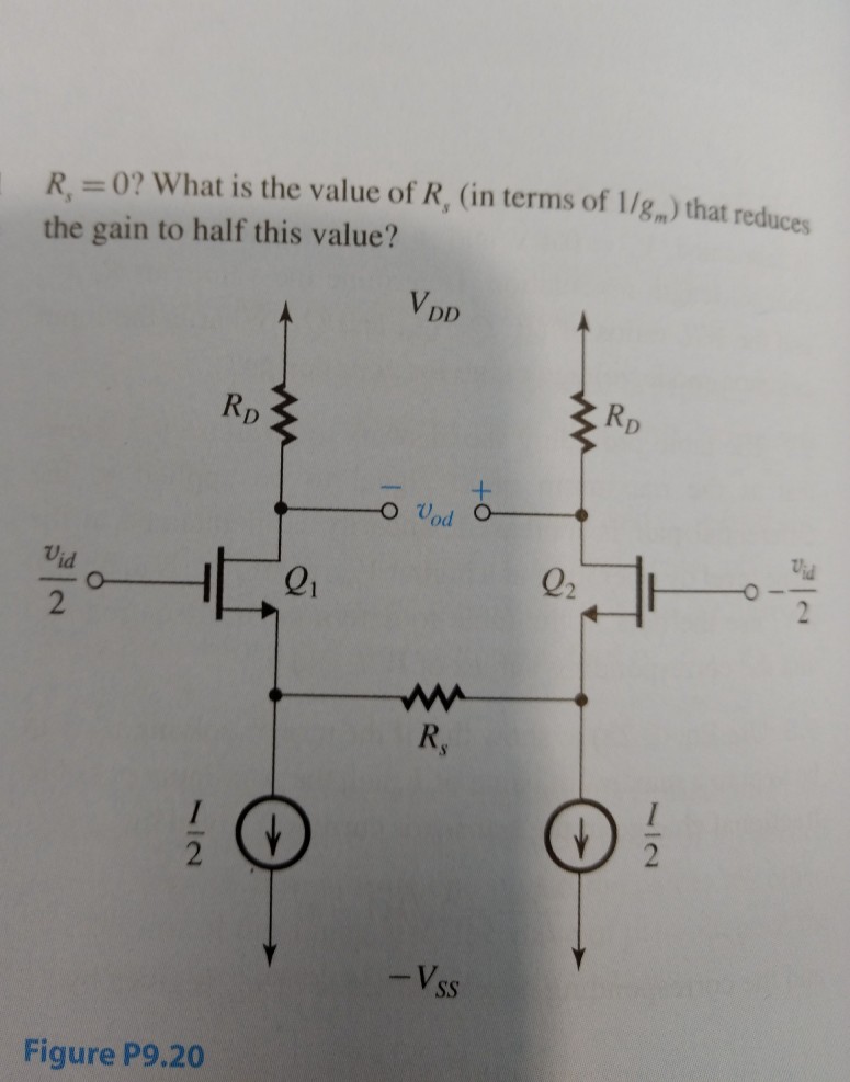 Solved 9.20 Find the differential half-circuit for the | Chegg.com Solved 9.20 Find the differential half-circuit for the | Chegg.com