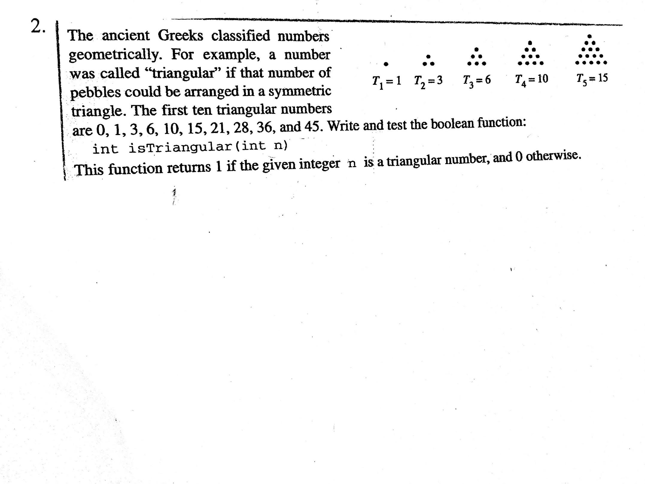 Solved 2 . The ancient Greeks classified numbers | Chegg.com