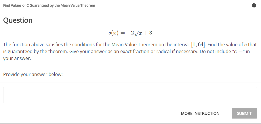 Solved Find Values of C Guaranteed by the Mean Value Theorem | Chegg.com
