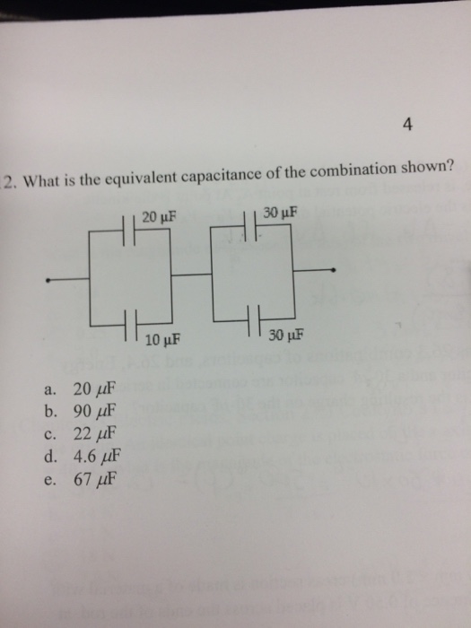 Solved What is the equivalent capacitance of the combination | Chegg.com