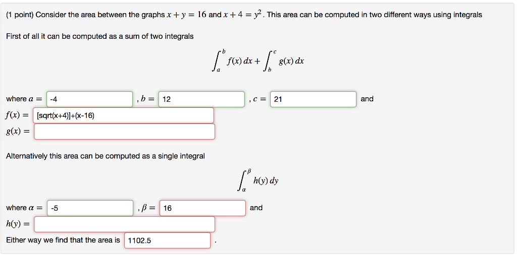 Solved Consider the area between the graphs x+y=16 and | Chegg.com