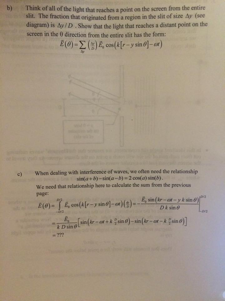 Solved 3. Consider a single slit interference experiment | Chegg.com