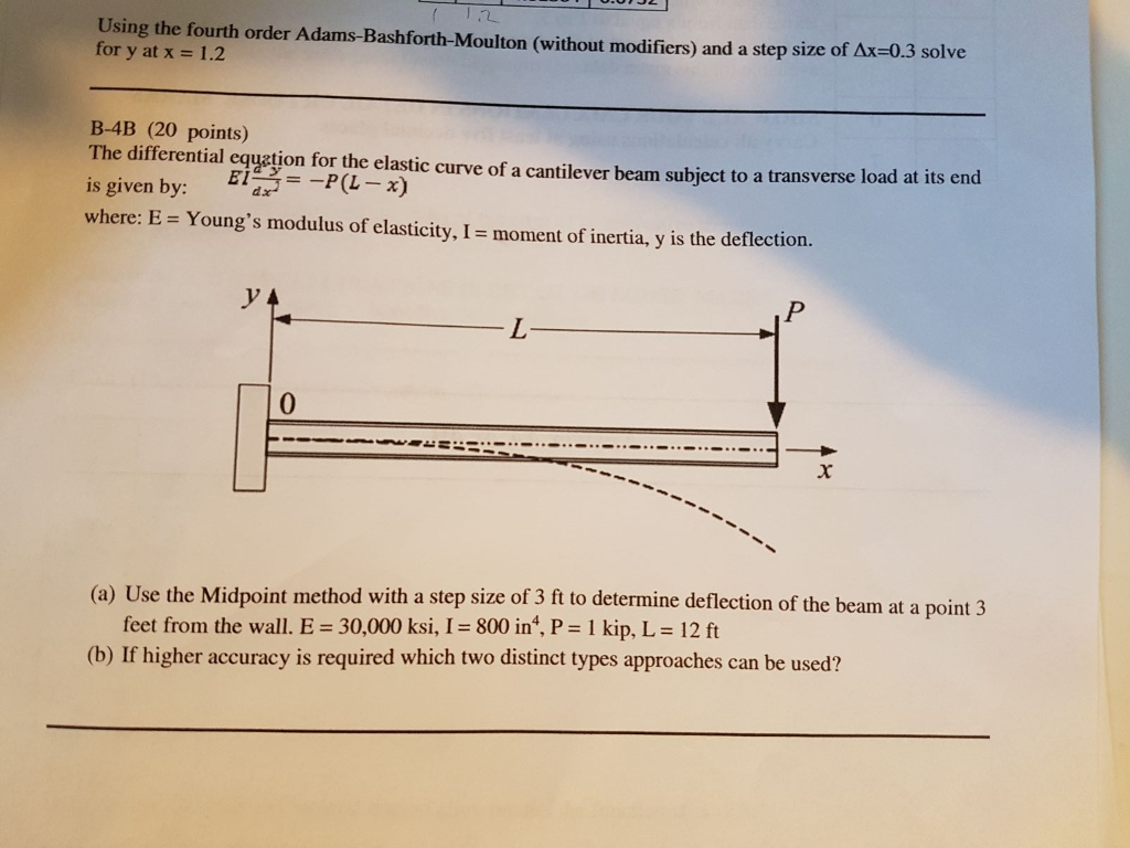 Solved Using the fourth order Adams-Bashforth-Moulton | Chegg.com
