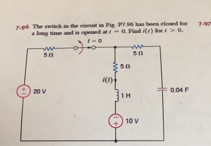 Solved The switch in the circuit has been closed for a long | Chegg.com