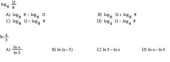 Solved Express as a difference of logarithms. log_8 11/8 | Chegg.com