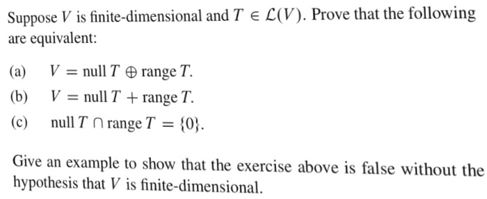 Solved Suppose V is finite-dimensional and T element of | Chegg.com