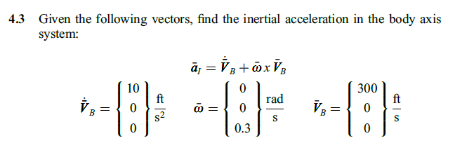 Solved Given the following vectors, find the inertial | Chegg.com