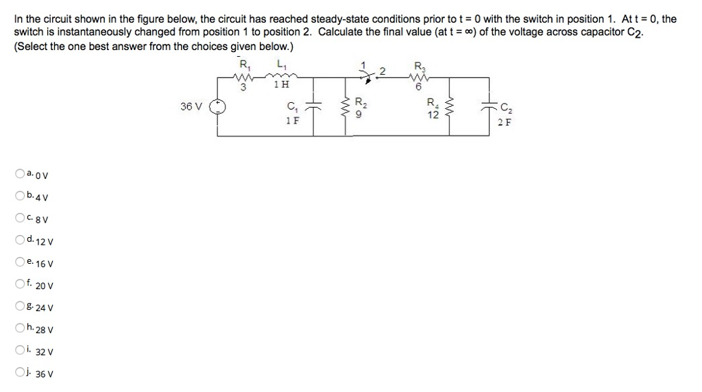 Solved In The Circuit Shown In The Figure Below The Circuit
