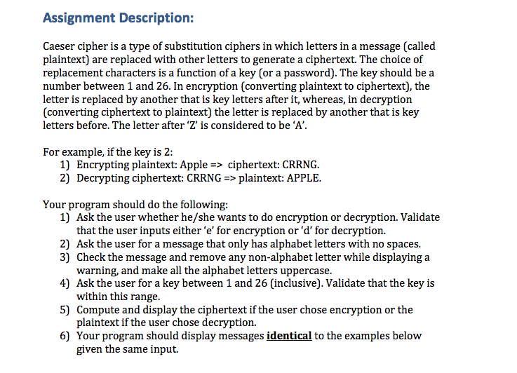 Solved Caeser cipher is a type of substitution ciphers in | Chegg.com
