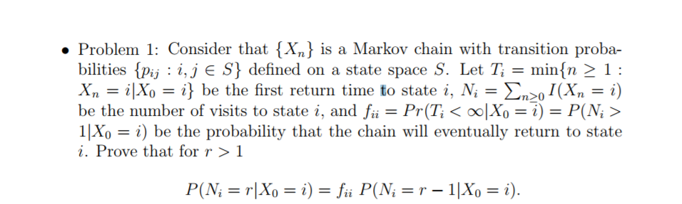 . Problem 1: Consider that {Xn is a Markov chain with | Chegg.com