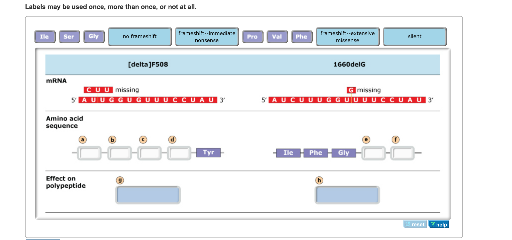 Labels may be used once, more than once, or not at | Chegg.com