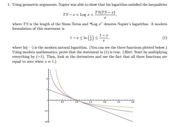 Solved Using geometric arguments, Napier was able to show | Chegg.com