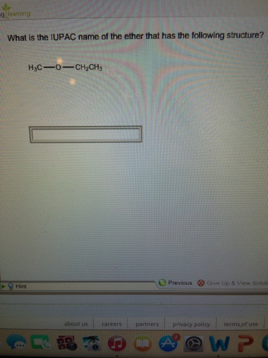 Solved What is the IUPAC name of the ether that has the | Chegg.com