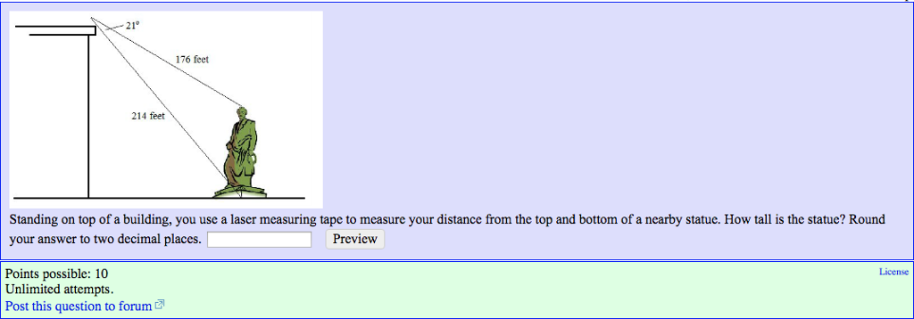 Solved 721 176 feet 214 feet Standing on top of a building, | Chegg.com
