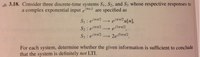 Solved Consider three discrete-time system S1,S2, and S3 | Chegg.com