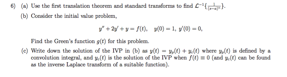 Solved Use the first translation theorem and standard | Chegg.com