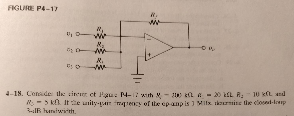 Solved Consider the circuit of Figure P4-17 with R_f = 200 | Chegg.com