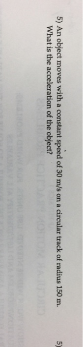 Solved An object moves with a constant speed of 30 m/s on a | Chegg.com