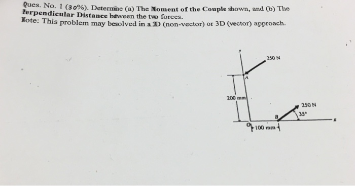 Solved Determine (a) The Moment of the Couple shown, and (b) | Chegg.com