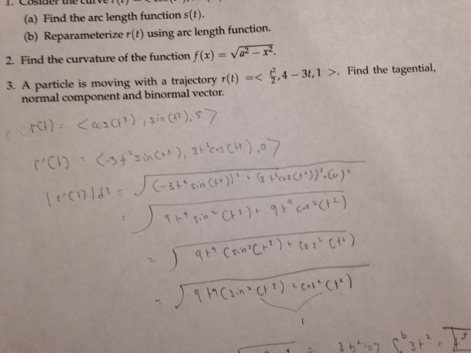Solved (a) Find the arc length function s(t). (b) | Chegg.com