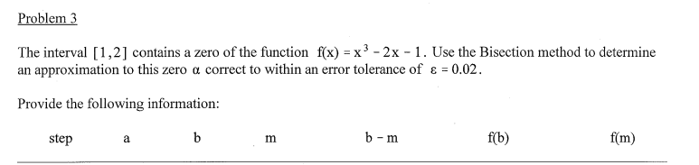 Solved Numerical methods | Chegg.com