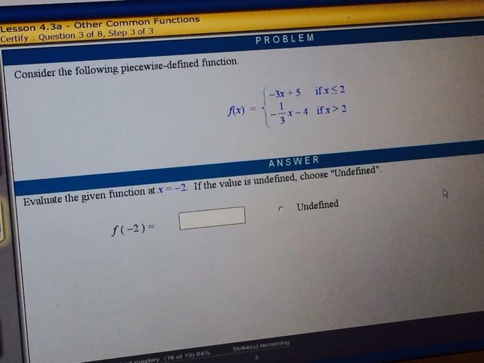 Solved Problem Consider the following piecewise-defined | Chegg.com