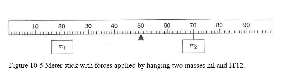 Solved 1. For the meter stick in Figure 10-4, what is the | Chegg.com