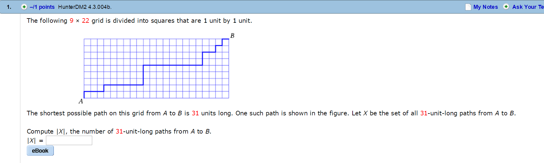 Solved The following 9 x 22 grid is divided into squares | Chegg.com