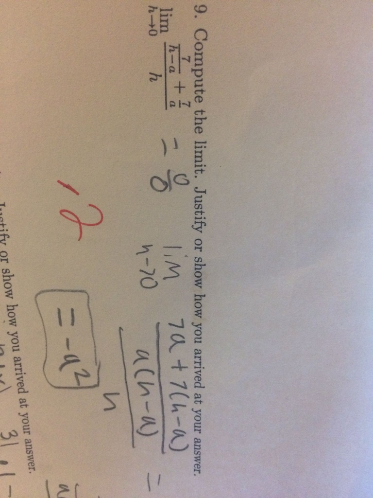 Solved Compute the limit. Justify or show how you arrived at | Chegg.com