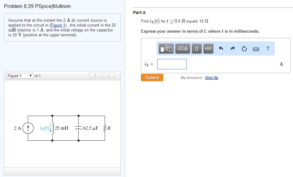 Solved Assume that at the instant the 2 A dc current source | Chegg.com