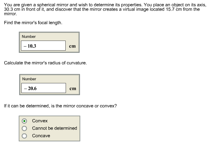 Solved You are given a spherical mirror and wish to | Chegg.com