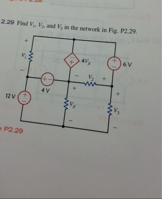 Solved Find V_1, V_2, and V_3 in the network in Fig. P2.29. | Chegg.com