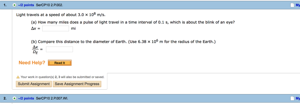 Solved Light travels at a speed of about 3.0 times 10^8 m/s. | Chegg.com