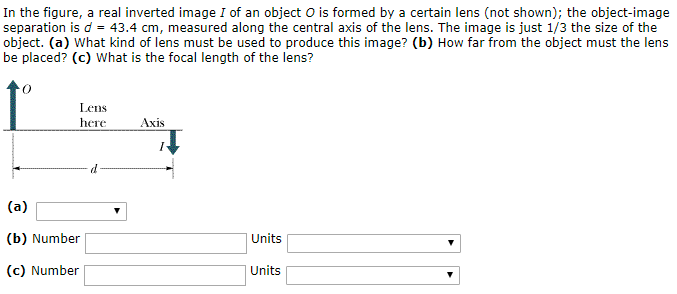 Solved In the figure, a real inverted image I of an object O | Chegg.com