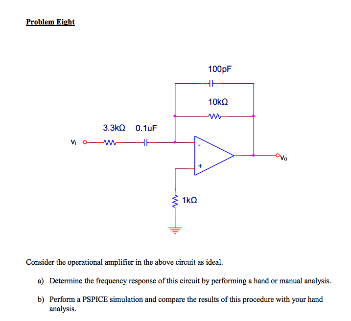 Solved Consider the operational amplifier in the above | Chegg.com