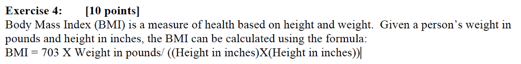 Solved Write A Demo Class Bmidemojava It Should Prompt The 
