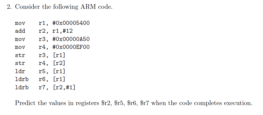 Solved Please help me to answer the following ARMS ASSYMBLY | Chegg.com