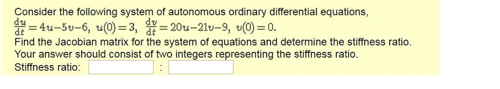 Solved Consider the following system of autonomous ordinary | Chegg.com