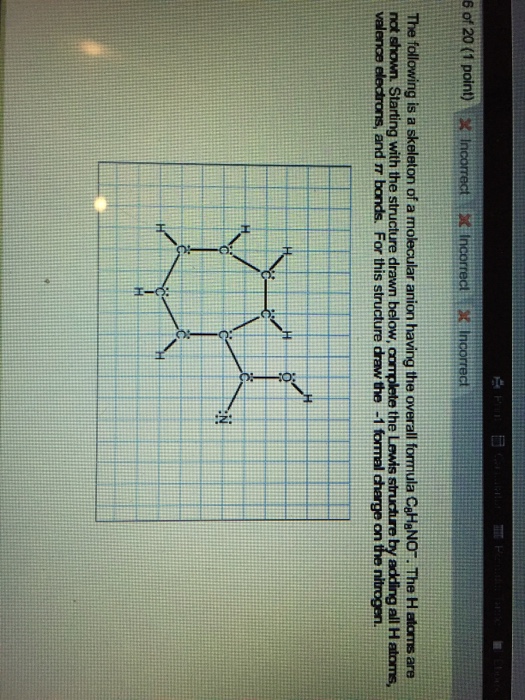 Solved The following is a skeleton of a molecular anion | Chegg.com
