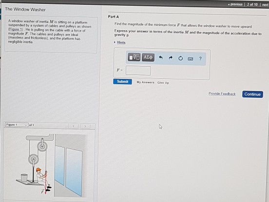 Solved previcus 2of 10 next The Window Washer Part A A | Chegg.com