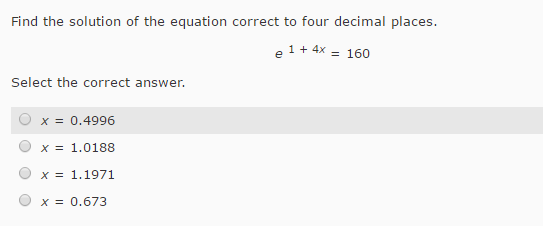 Solved Find the solution of the equation correct to four | Chegg.com
