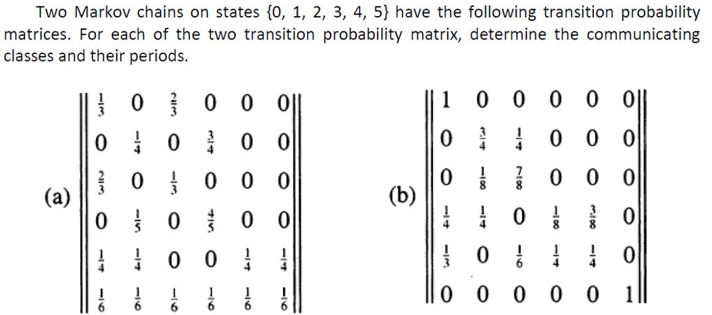 Solved Two Markov chains on states [0, 1, 2, 3, 4, 5) have | Chegg.com