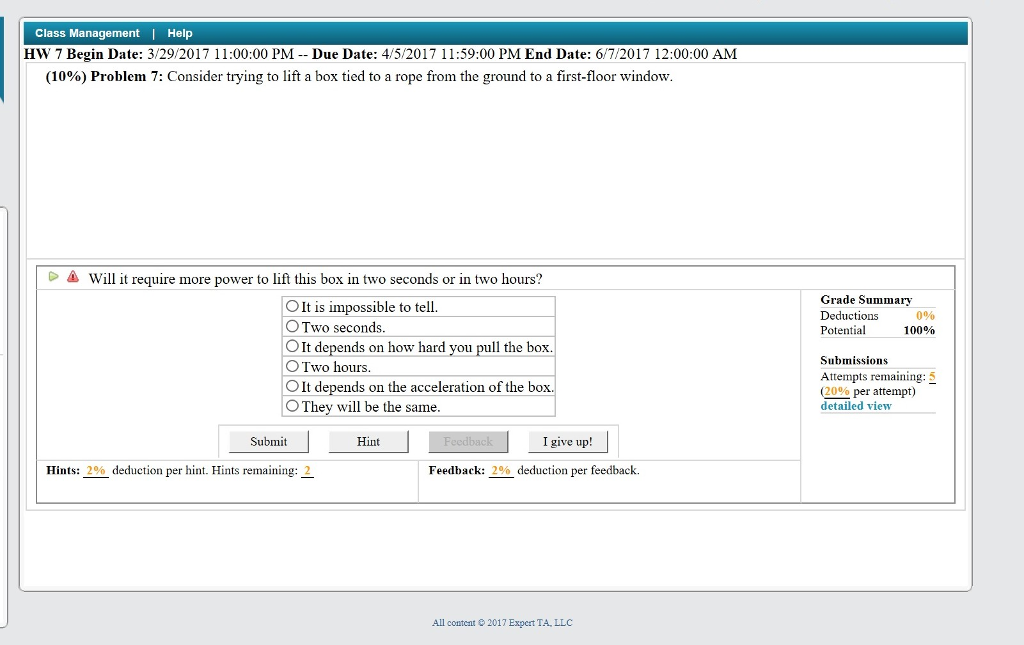 Solved Class Management I Help HW 7 Begin Date: 3/29/2017 | Chegg.com