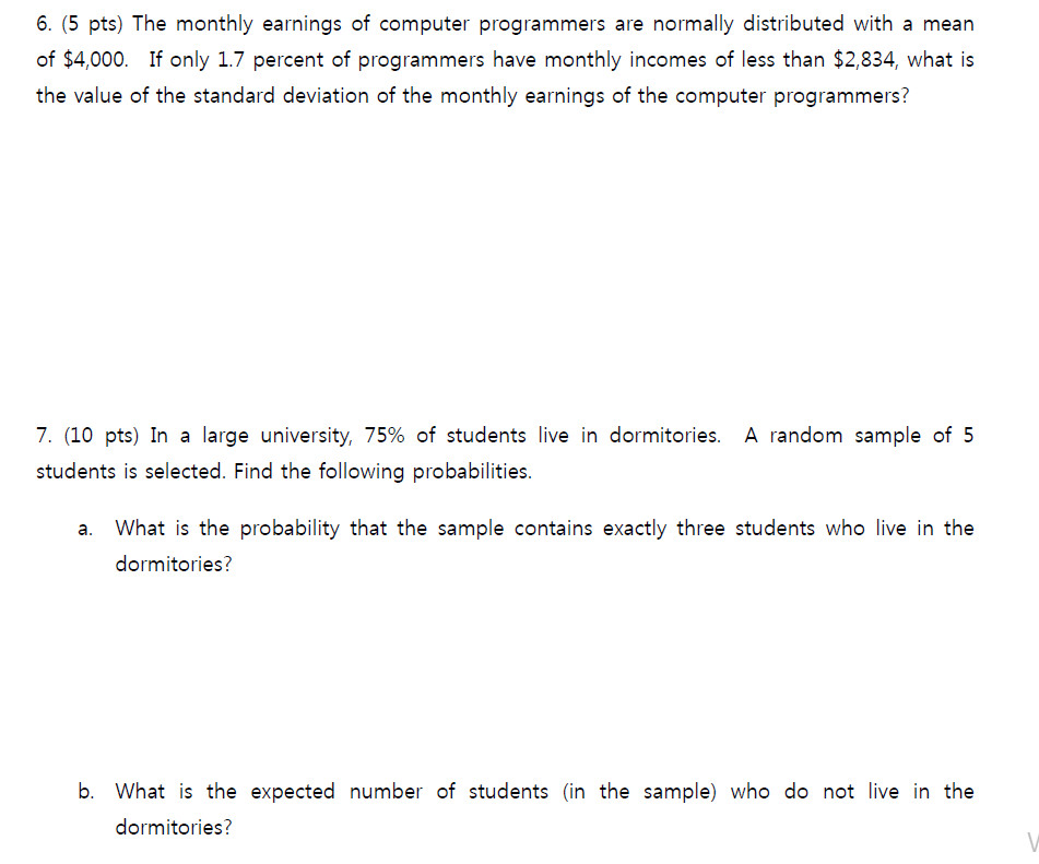 Solved [college intro statistics] simple problems. please | Chegg.com
