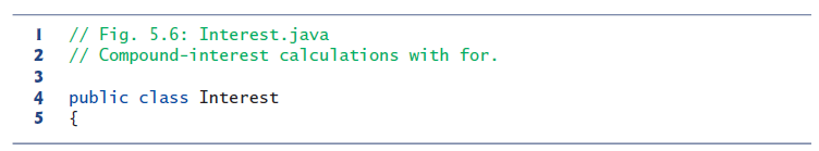 Solved Modify the compound-interest application of Fig. 5.6 | Chegg.com