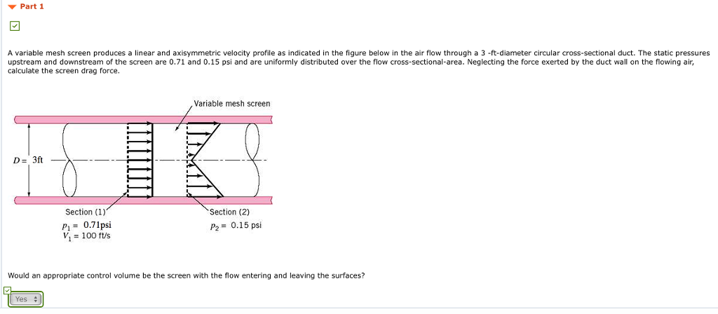 Solved Part 1 A variable mesh screen produces a linear and | Chegg.com
